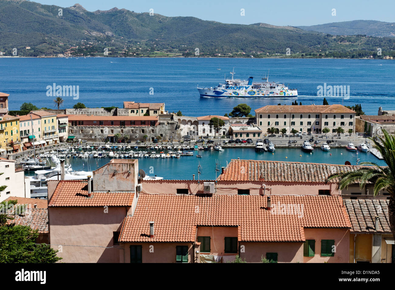 Boat Harbour of Portoferraio, Elba Tuscany Italy Stock Photo - Alamy