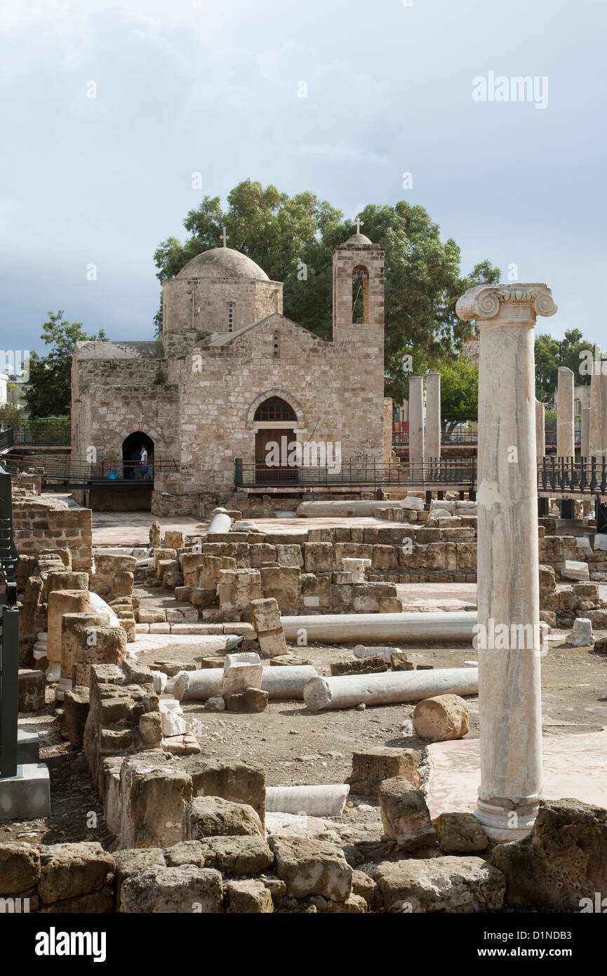 Kyriaki Church and ancient remains Paphos Cyprus early Christian ...