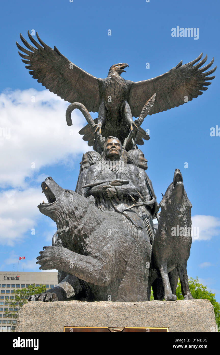 Aboriginal Veterans Monument in Confederation Park Ottawa Ontario ...