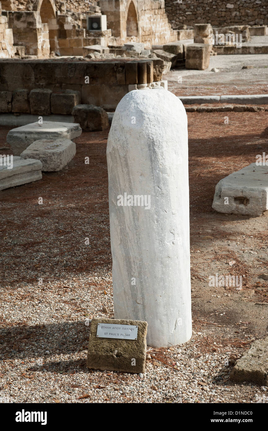 St Paul's Pillar at the Kyriaki Church in Paphos Cyprus early Christian ...