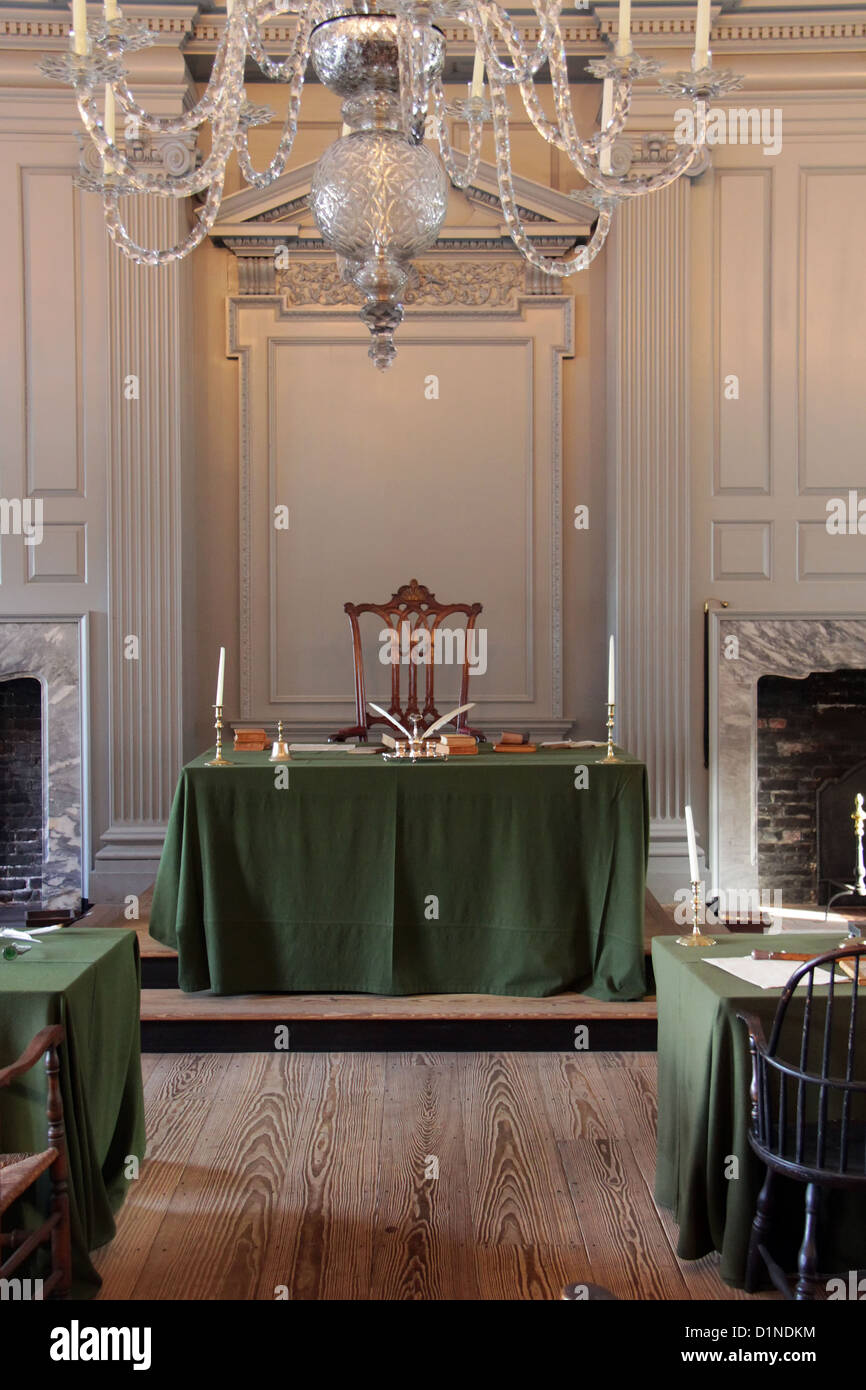 Independence Hall, interior views Stock Photo - Alamy