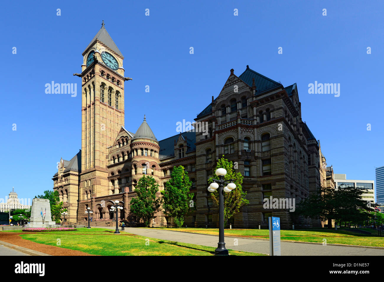 Old City Hall with clock tower and court of justice Toronto Ontario ...