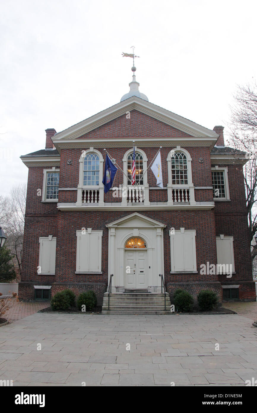 Colonial buildings facades at Philadelphia, Pennsylvania, United States ...