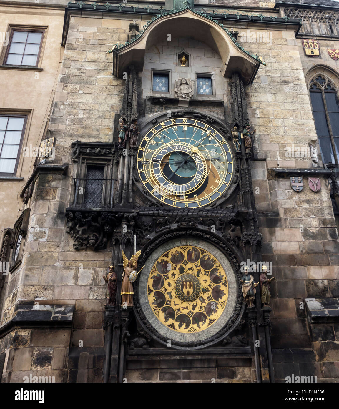 Clock tower in old town square of Prague Stock Photo - Alamy