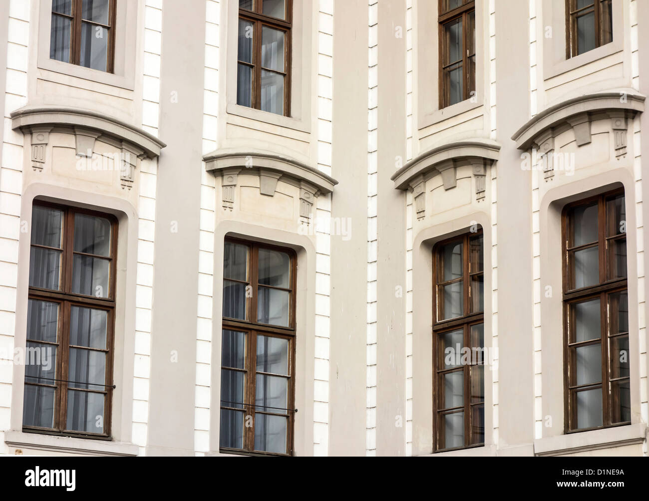 Background of old building's windows in Prague Stock Photo - Alamy