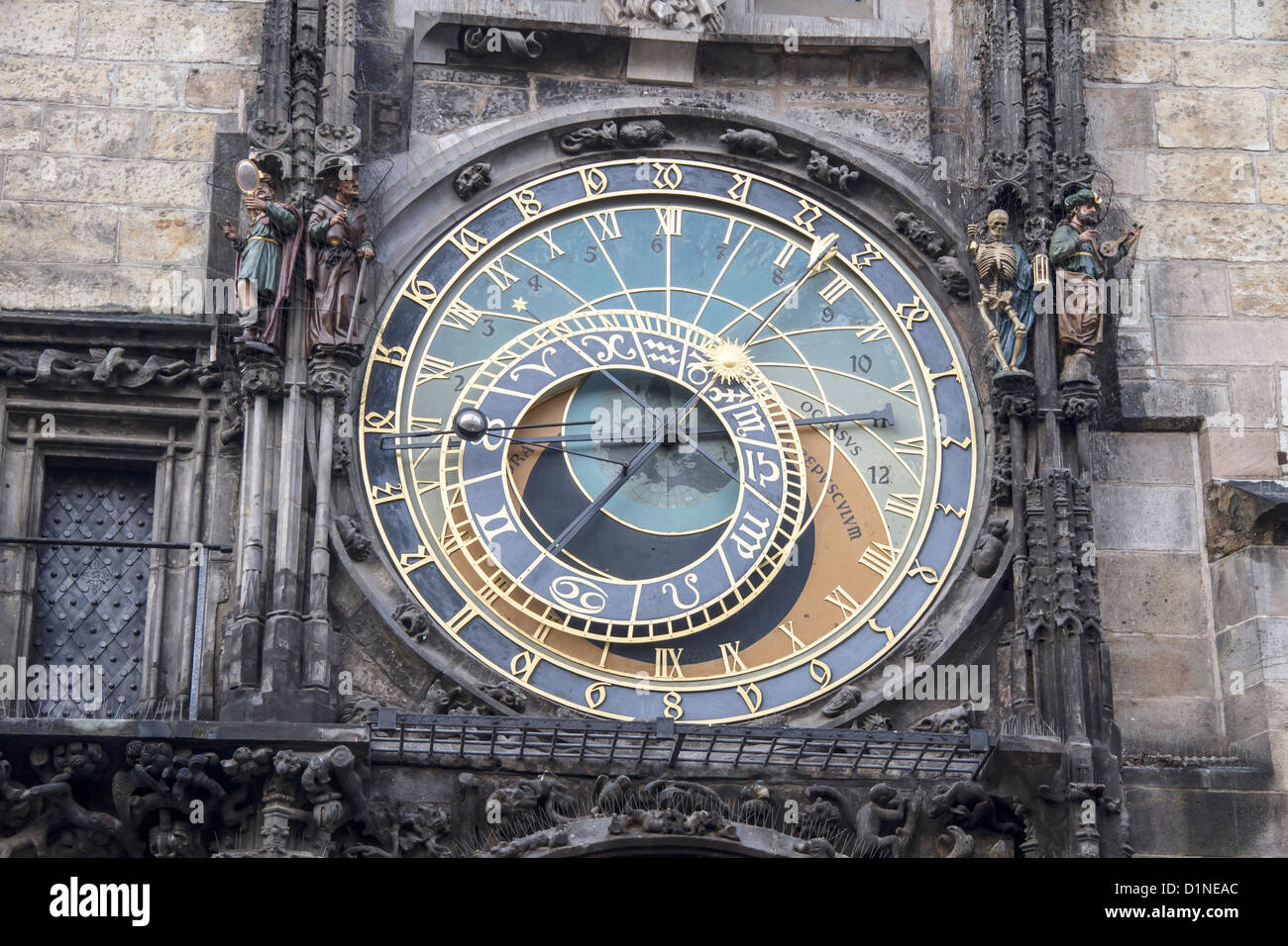 Clock tower in old town square of Prague Stock Photo - Alamy