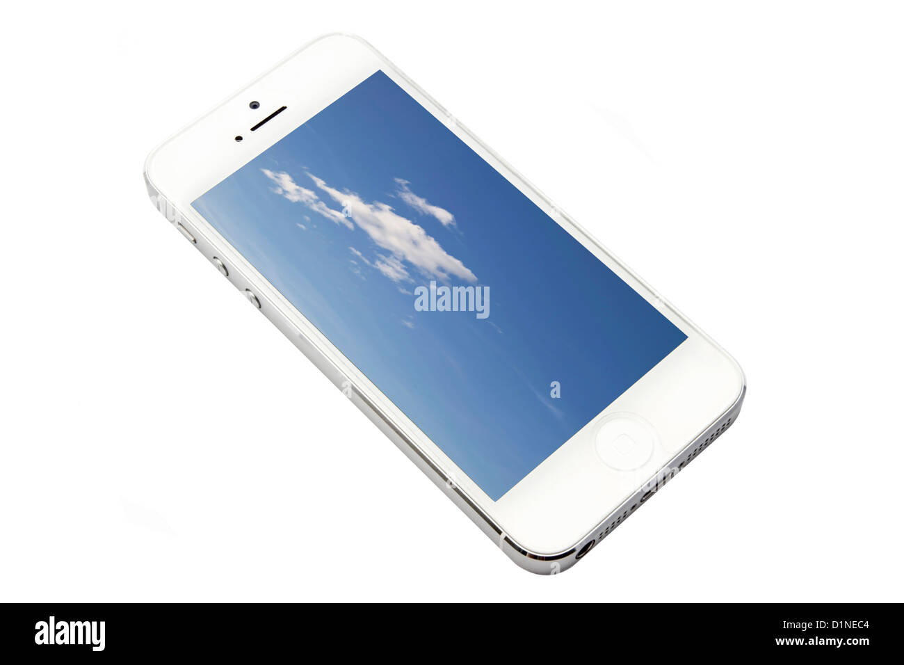 iphone 5 isolated on white background Stock Photo - Alamy