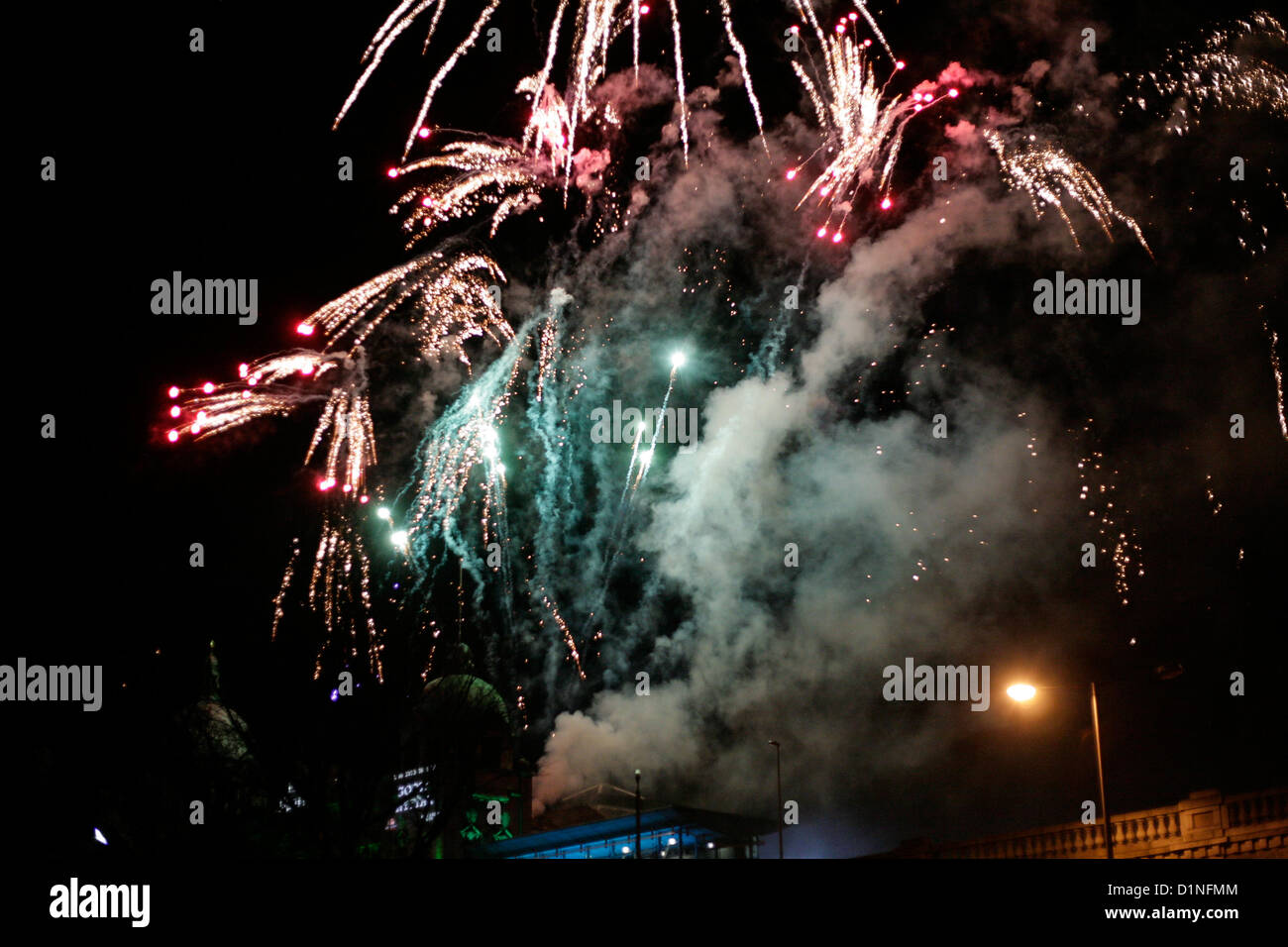 Fireworks New Year Aberdeen 2013 Stock Photo - Alamy