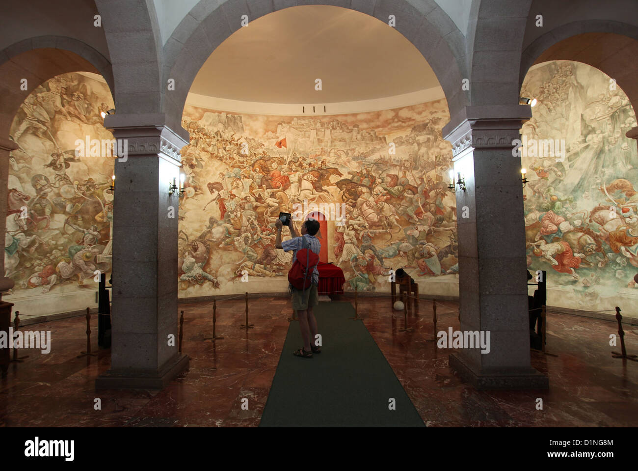 Mural in the Skanderbeg Museum at Kruja Castle in Albania Stock Photo ...