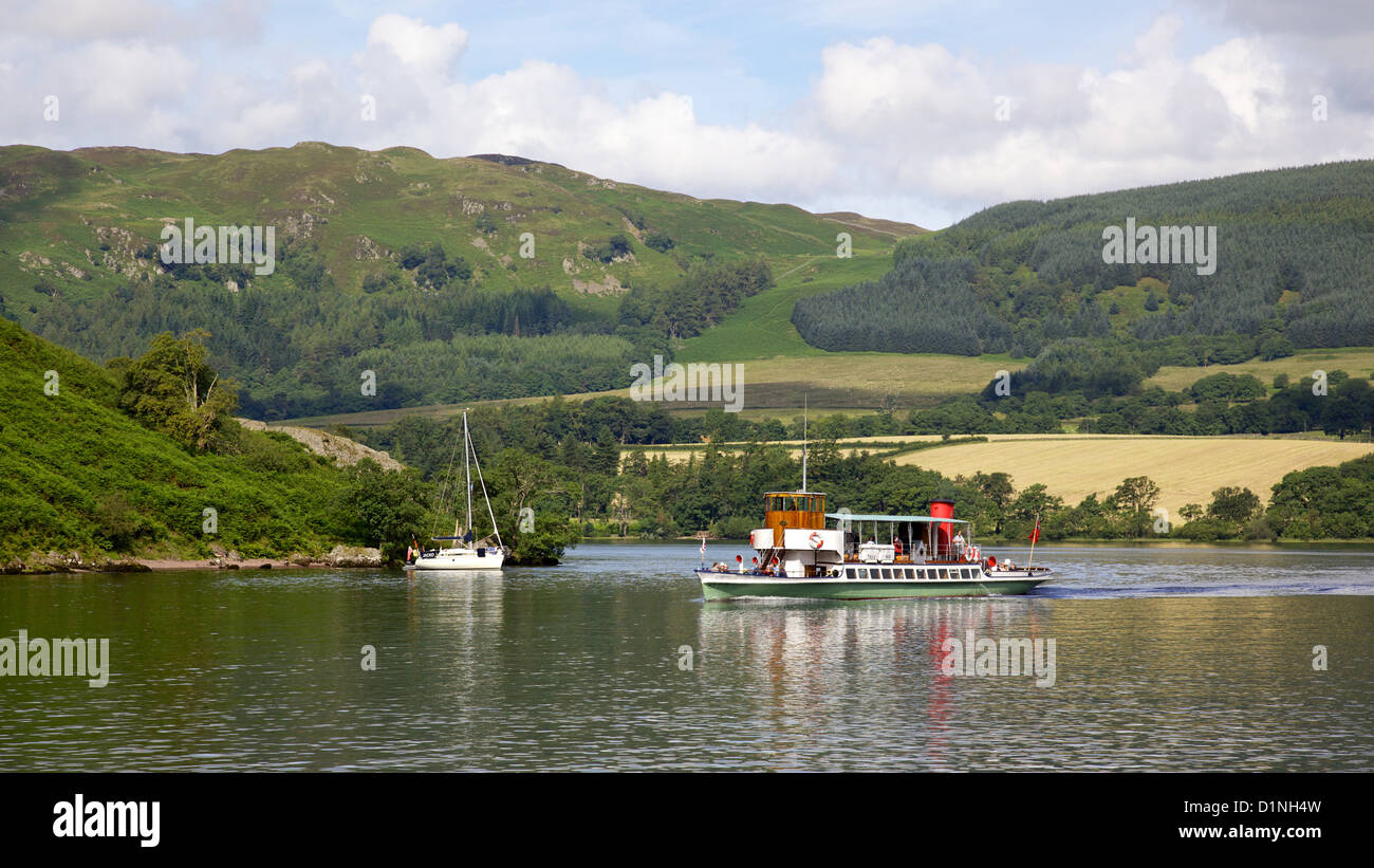 Tourists aboard the Ullswater Steamer 'Raven' on Ullswater, in the ...