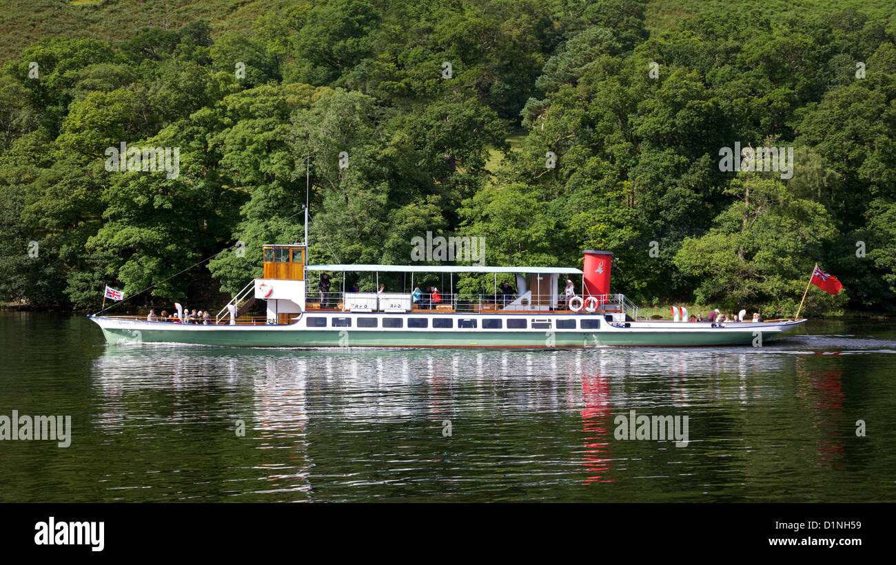 Tourists aboard the Ullswater Steamer 'Raven' on Ullswater, in the ...