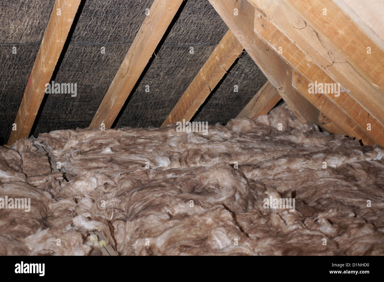 Fully insulated loft space for retaining heat & saving energy Stock ...