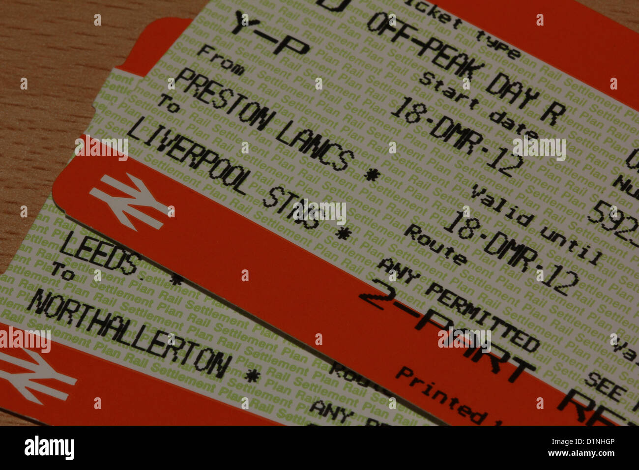 Rail tickets in England, Wales and Scotland Stock Photo - Alamy