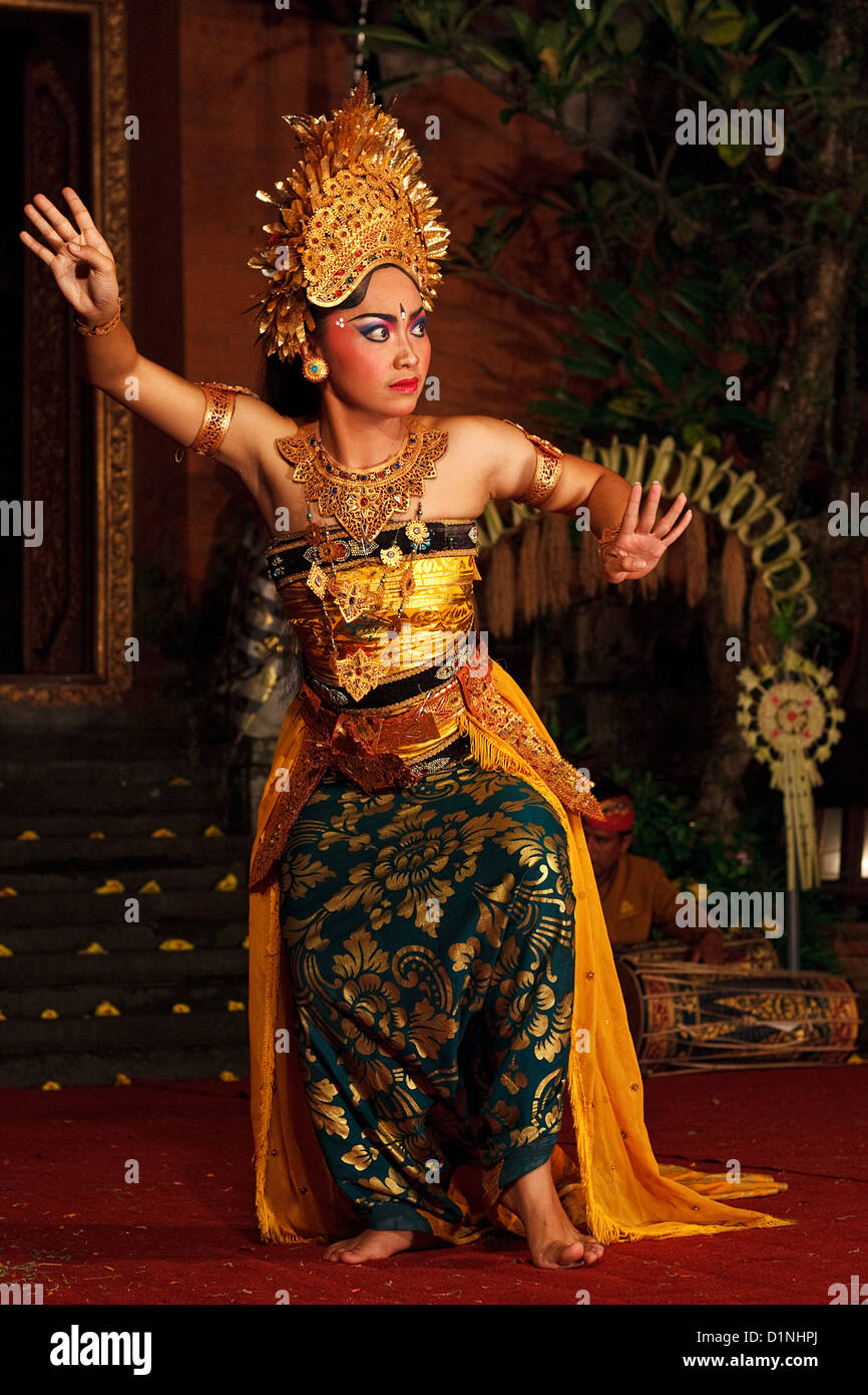 A barong dance performance in an outdoor theater in Ubud, Bali ...