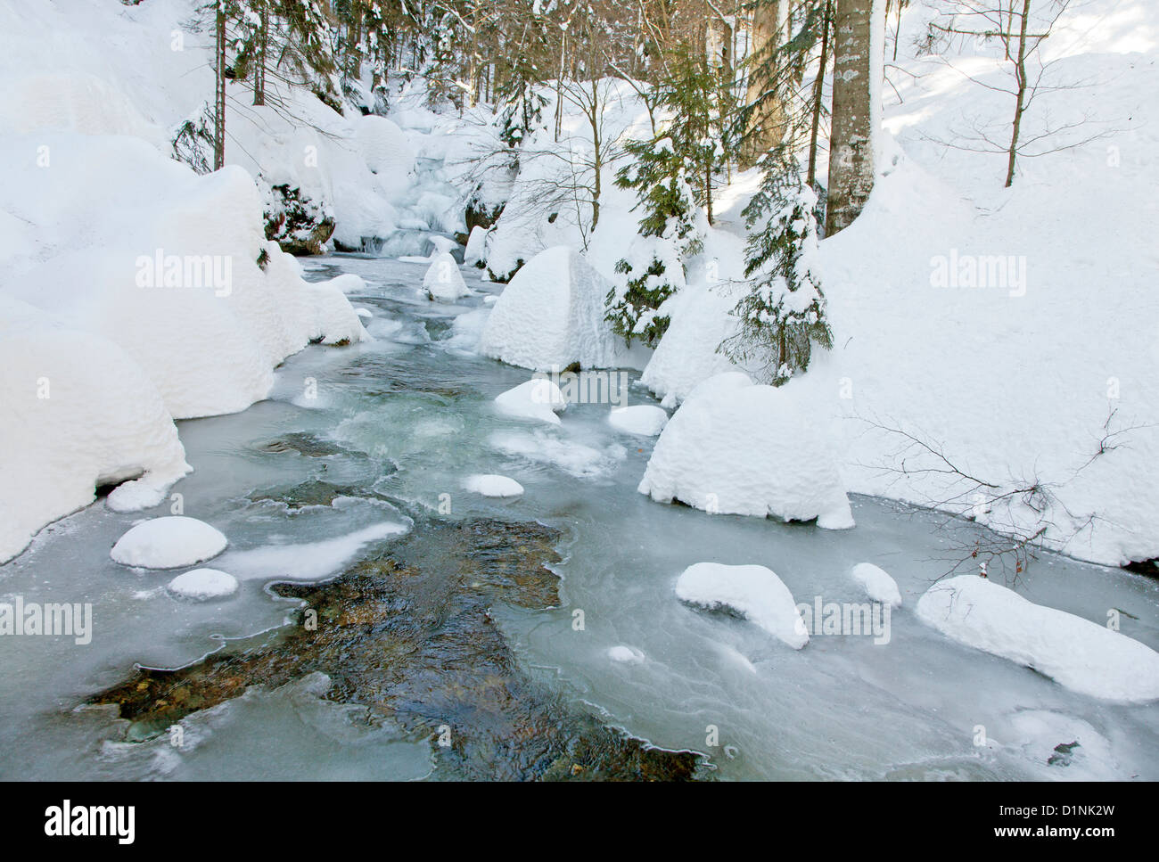 Nearly natural stream, Germany Stock Photo - Alamy