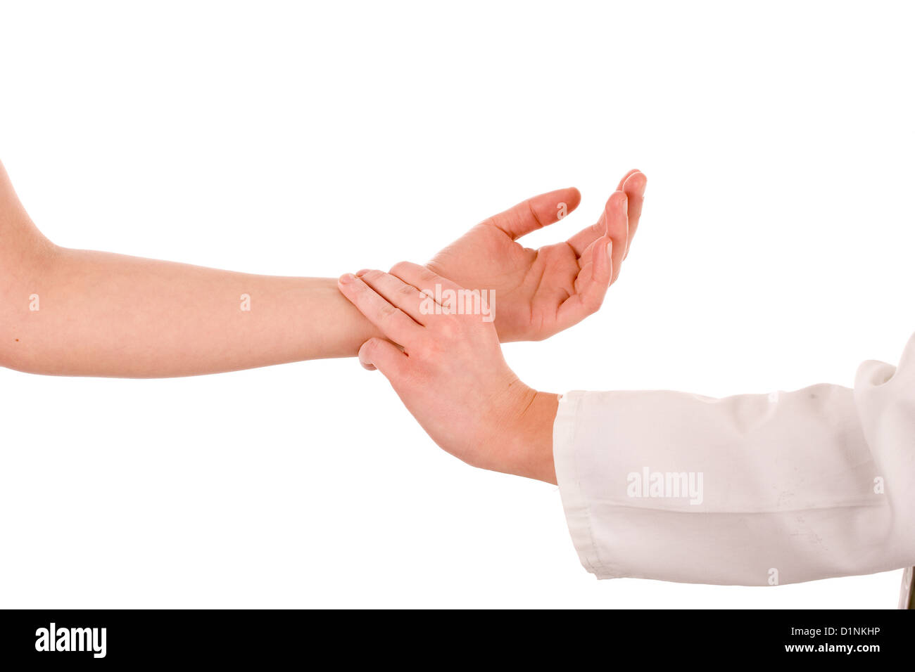 Hand checking pulse Stock Photo - Alamy