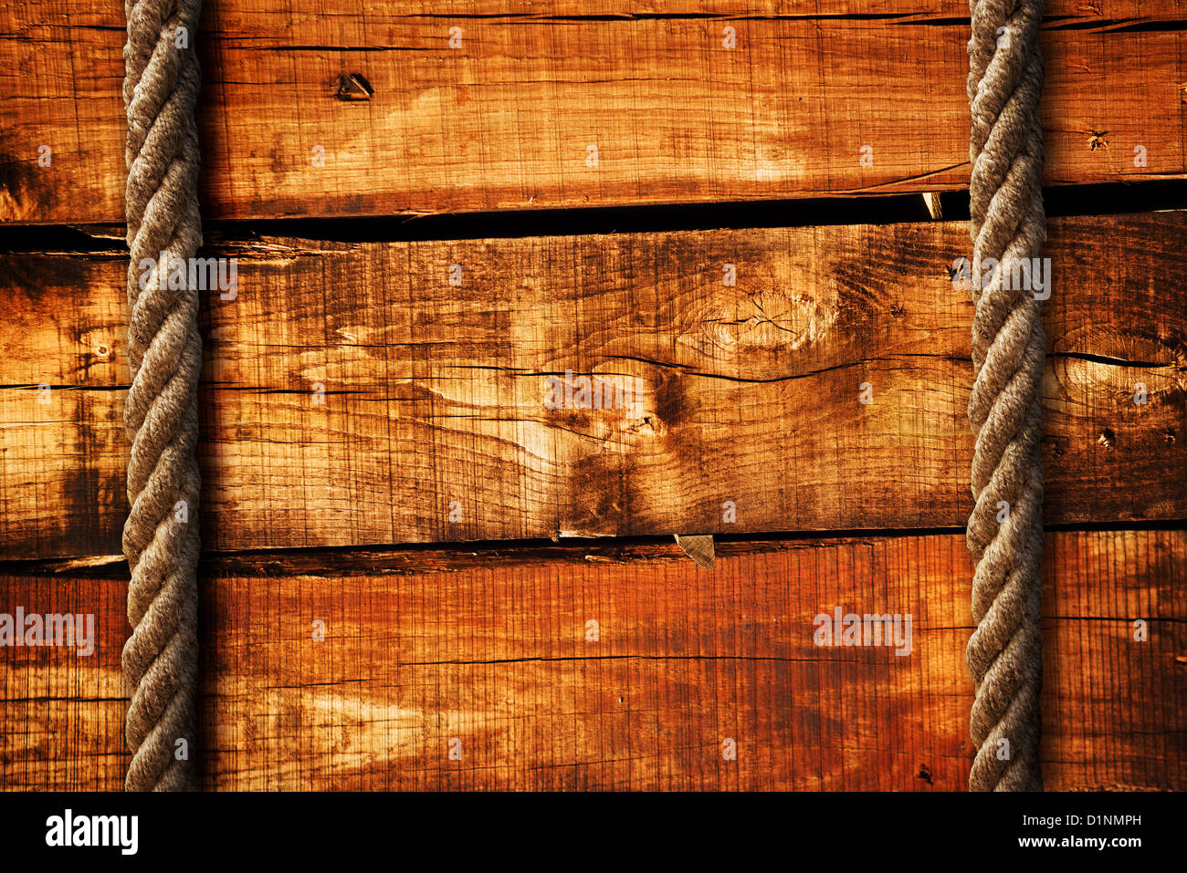 Beautiful brown wood texture with heavy ropes, image can be used as a ...