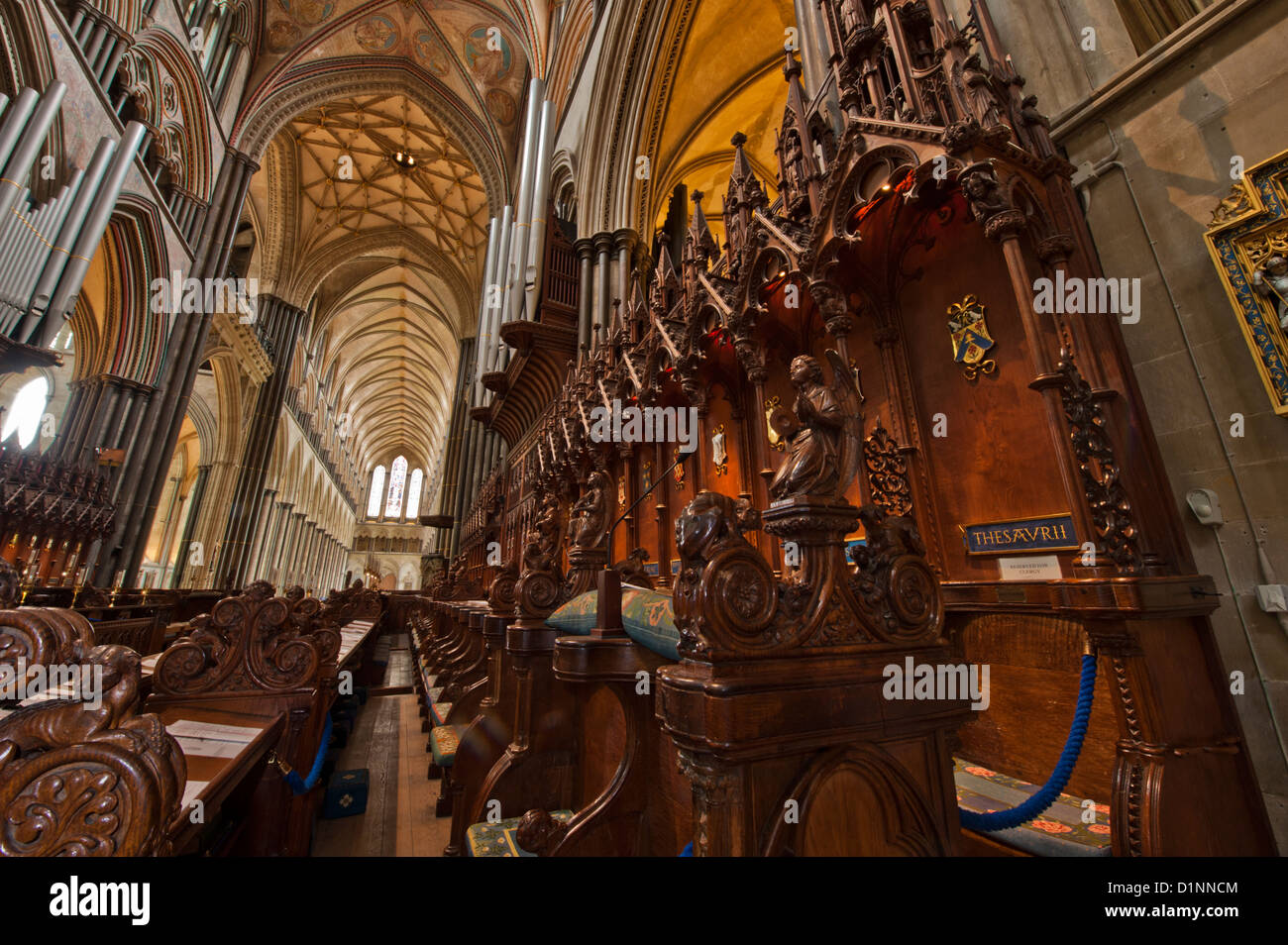 Salisbury cathedral clock wiltshire england hi-res stock photography ...