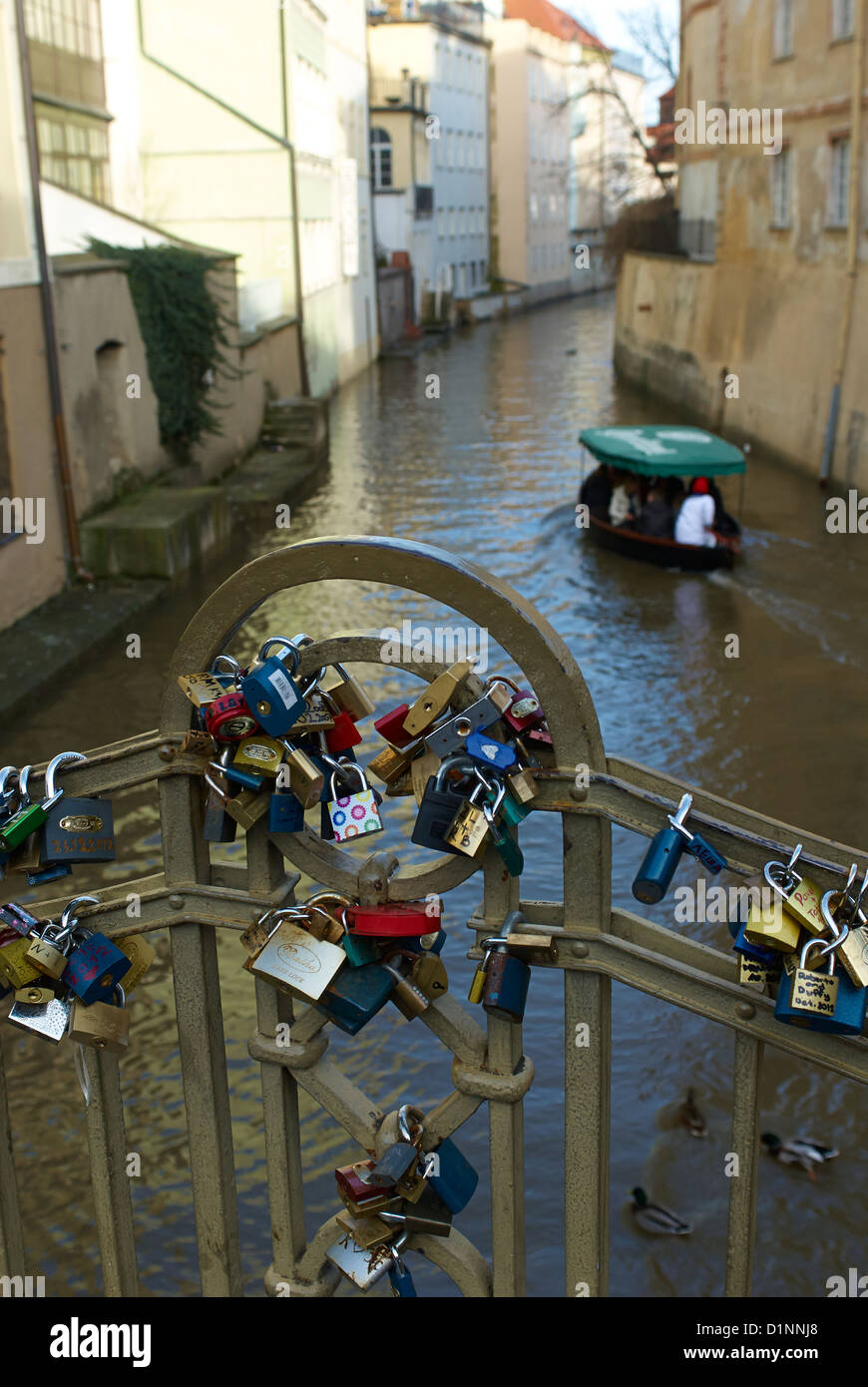 Kampa, Lesser town, Prague, Czech republic. Love Padlocks (love locks ...