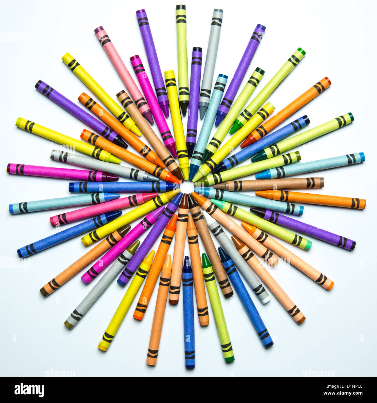 Colorful crayon pattern Stock Photo - Alamy