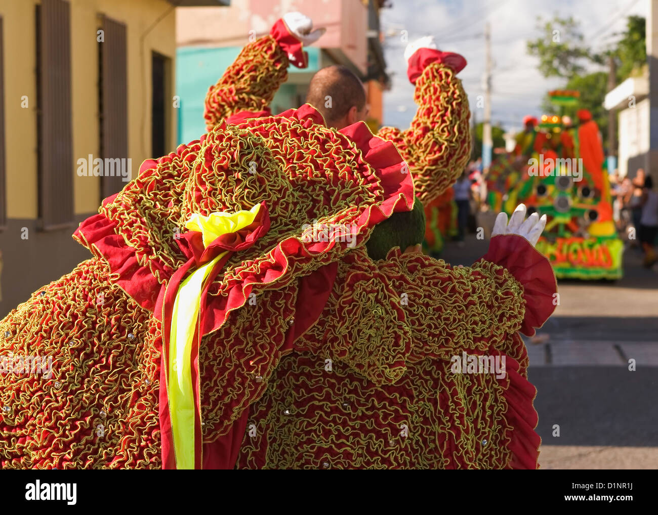 Men in traditional costume, Hatillo Mask Festival, Puerto Rico Stock ...