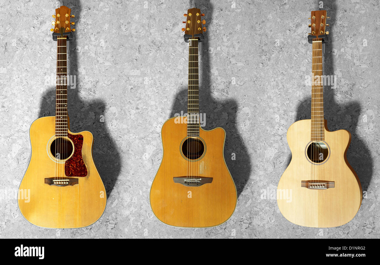 3 guitars hi-res stock photography and images - Alamy