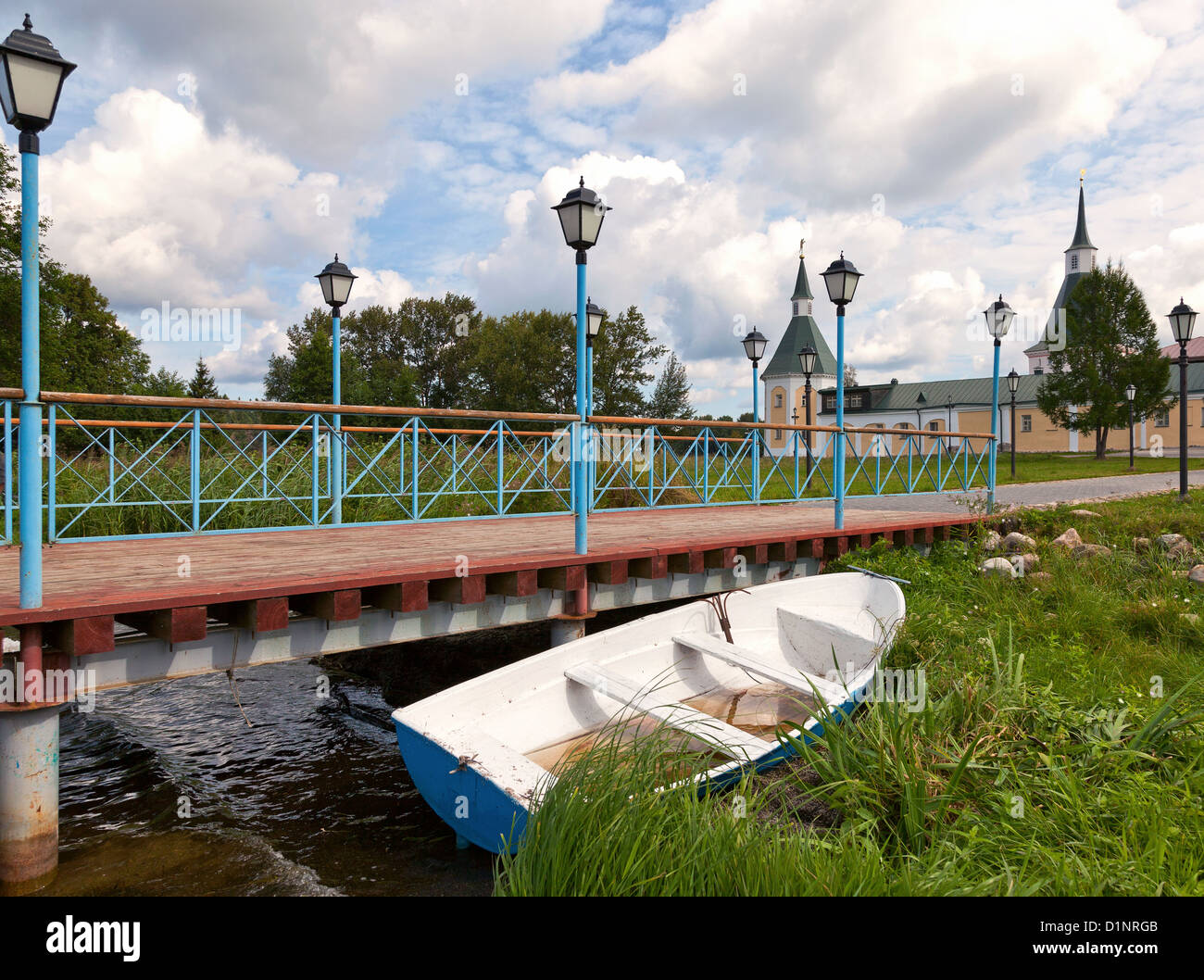 Monastery pier on Lake Valday in summer, Russia Stock Photo - Alamy