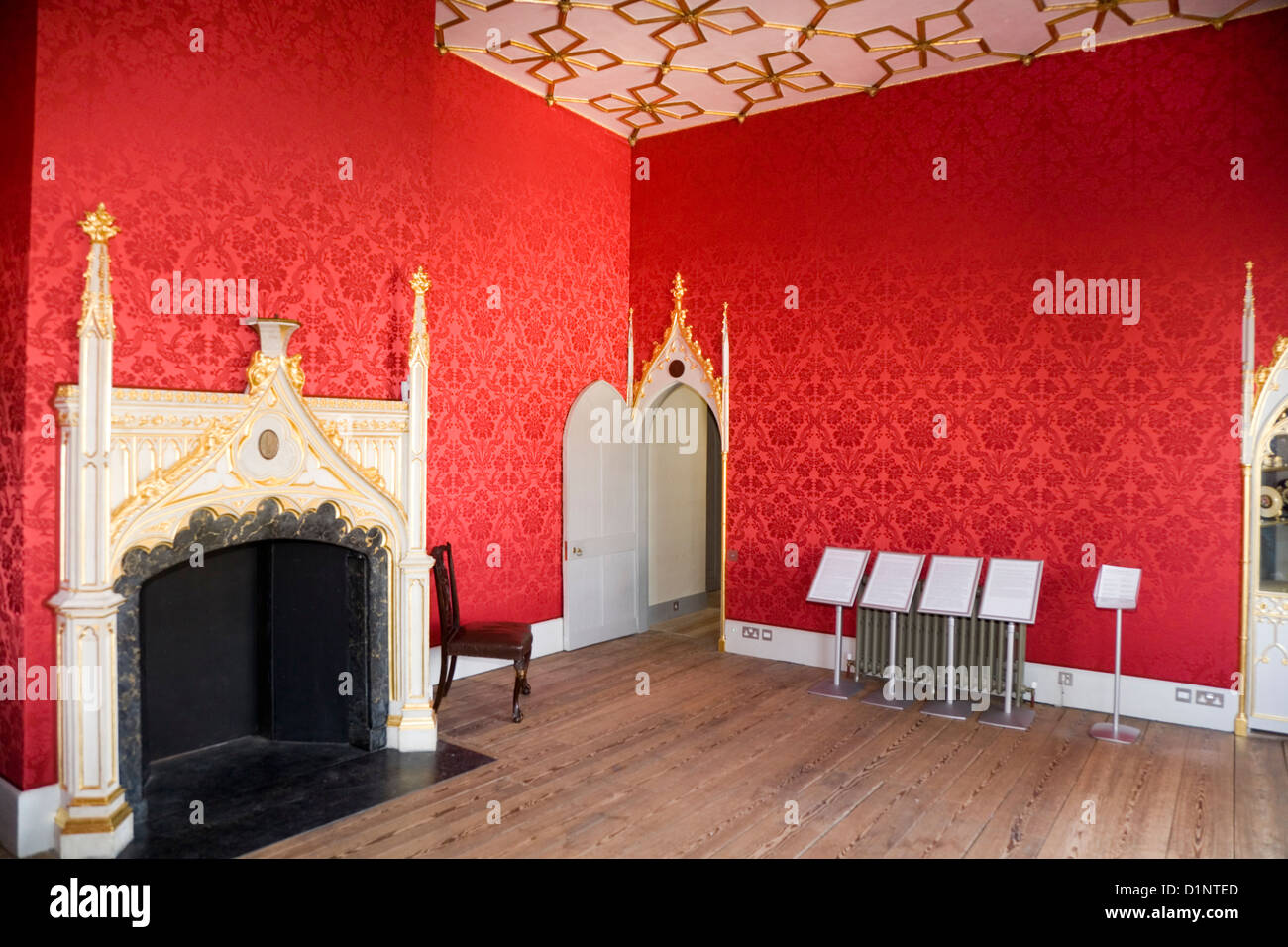 Great North Bedchamber / bed chamber of restored Strawberry Hill House ...