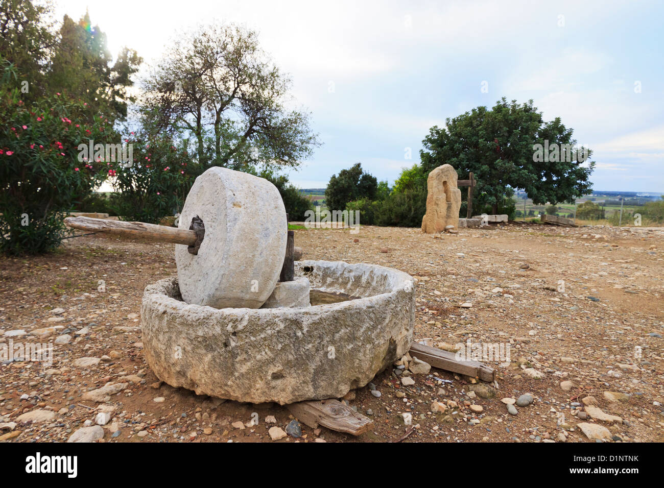 Medieval millstone used for grinding sugar cane, Sanctuary of Aphrodite ...