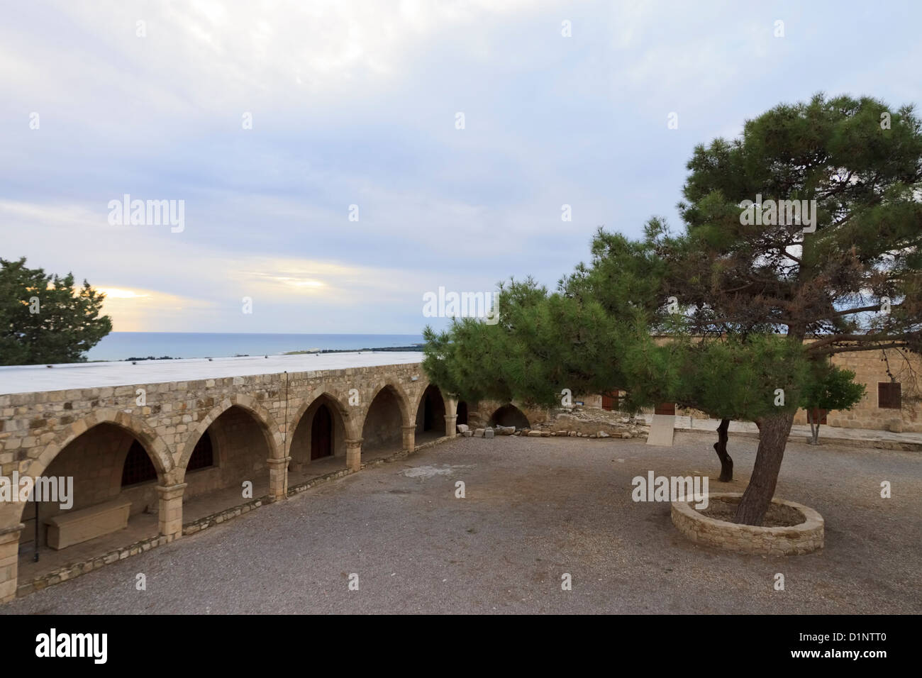 Sea veiw from the medieval lusignan manor, sanctuary of Aphrodite ...