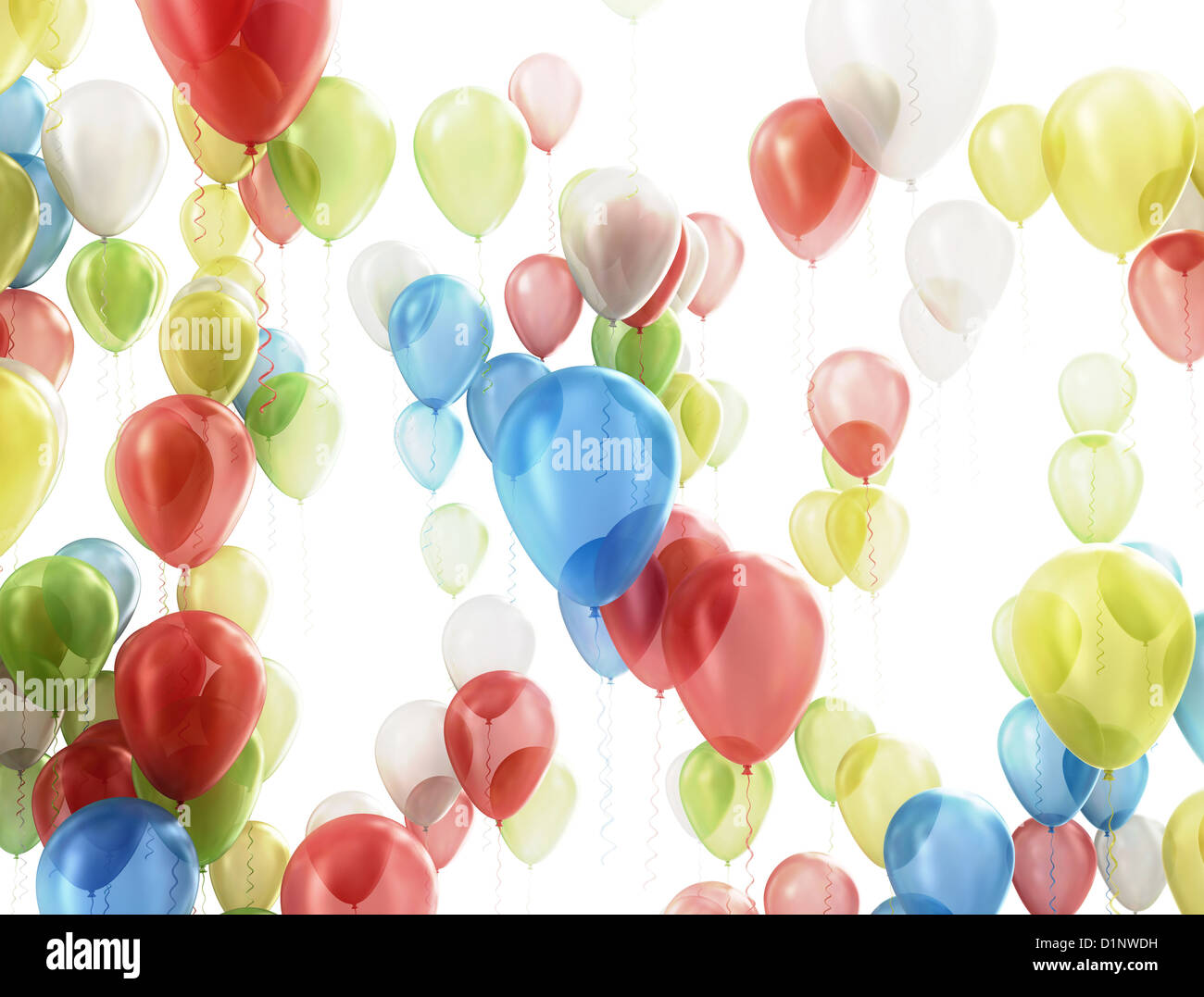 Balloons multi color brightly lit Stock Photo - Alamy