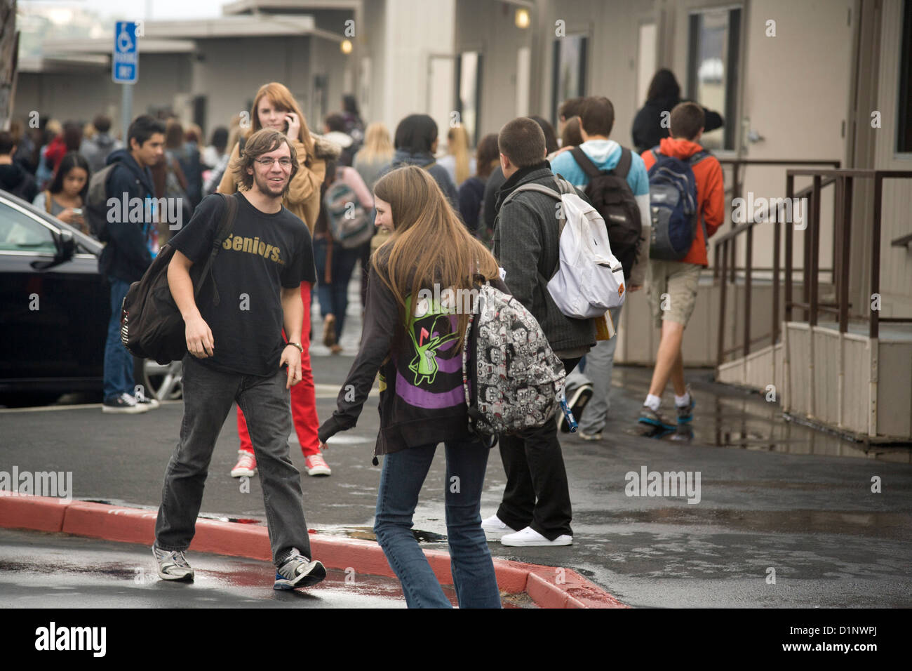 American high school students socialize hi-res stock photography and ...