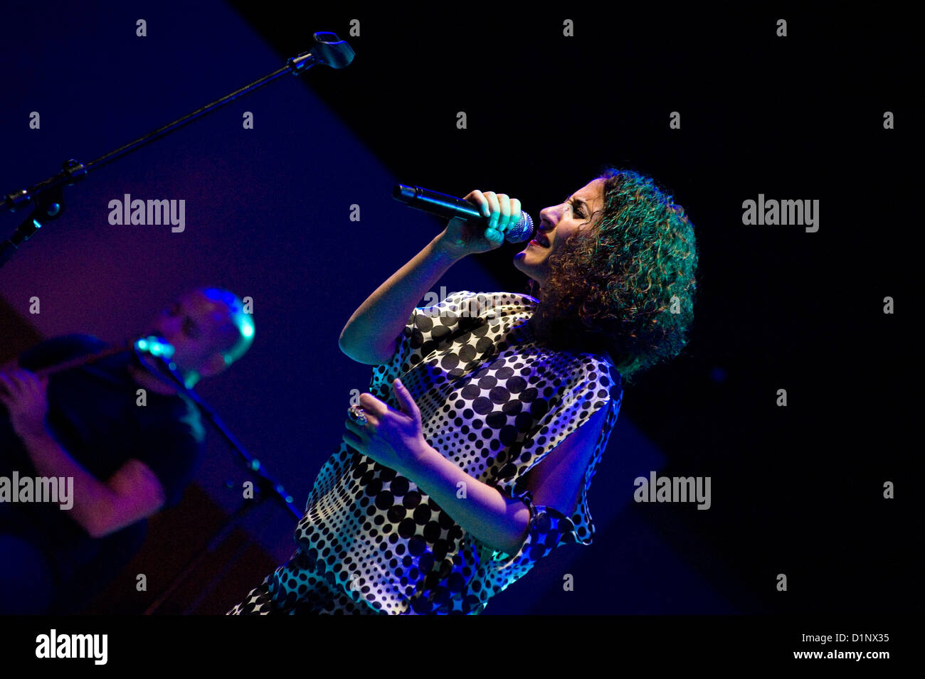 Kurdish singer Aynur Dogan from Turkey performing at Warsaw Cross ...