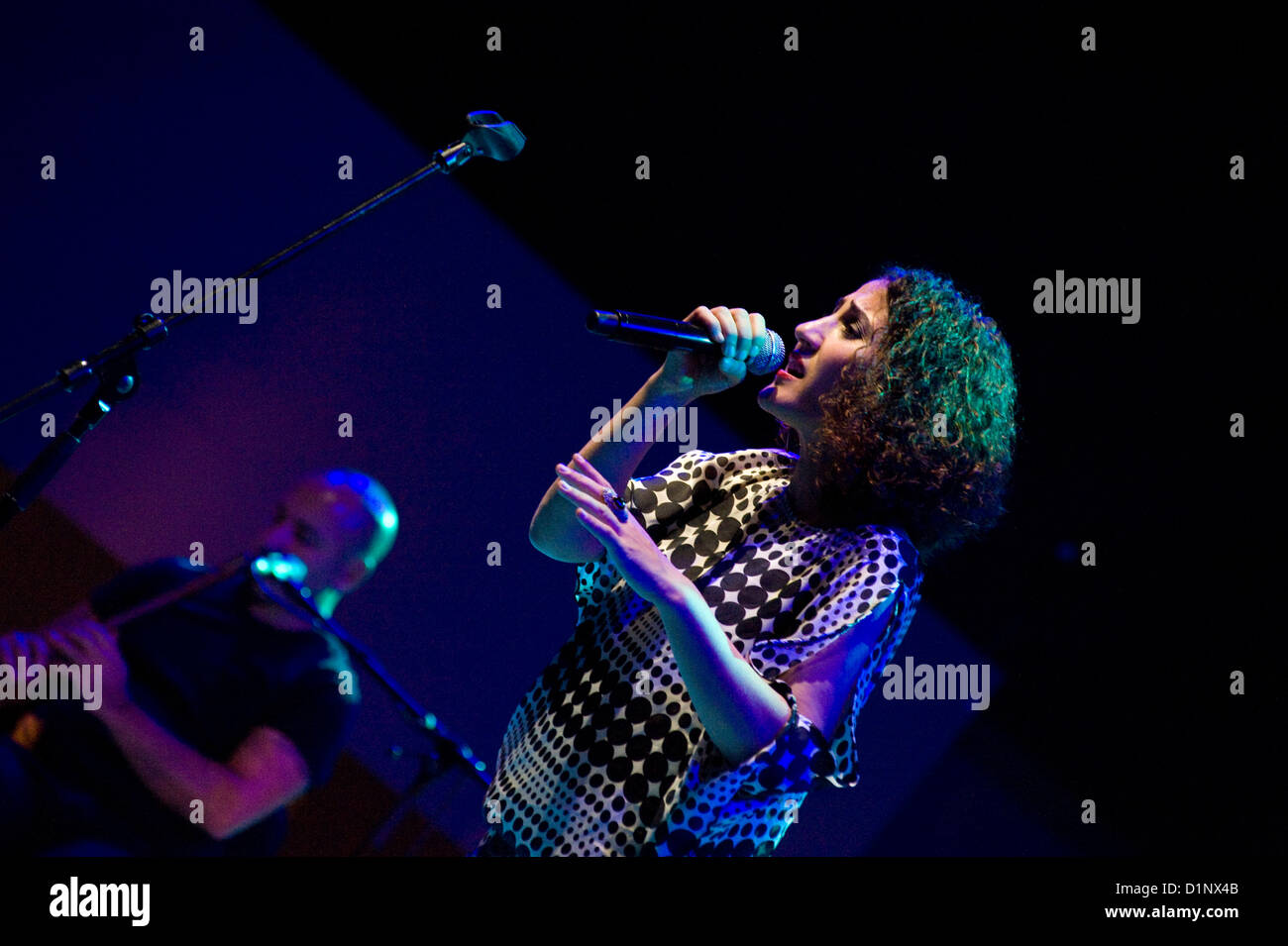 Kurdish singer Aynur Dogan from Turkey performing at Warsaw Cross ...