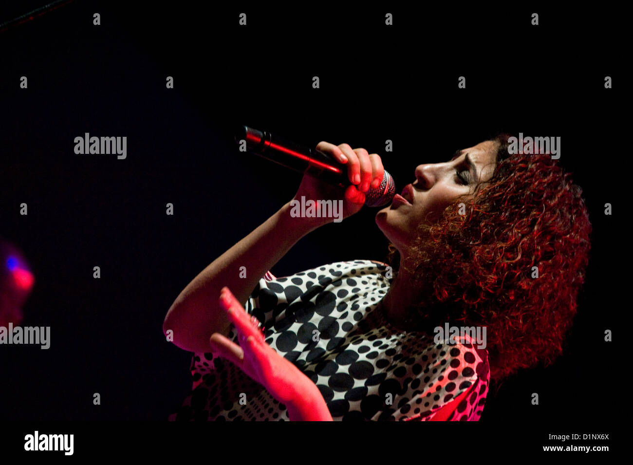 Kurdish singer Aynur Dogan from Turkey performing at Warsaw Cross ...