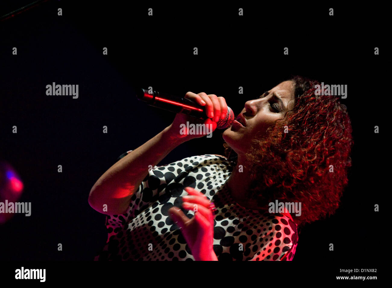 Kurdish singer Aynur Dogan from Turkey performing at Warsaw Cross ...