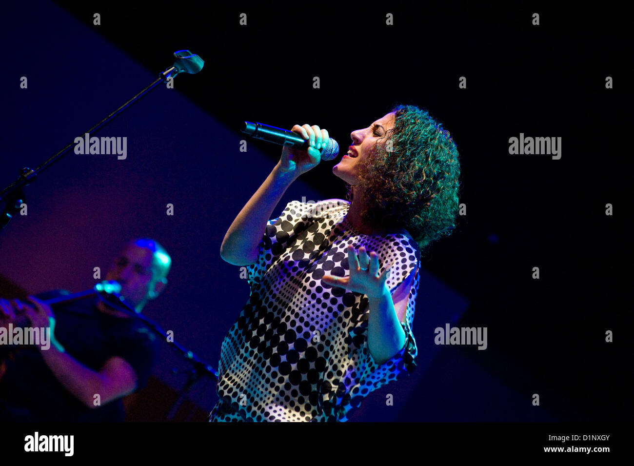 Kurdish singer Aynur Dogan from Turkey performing at Warsaw Cross ...