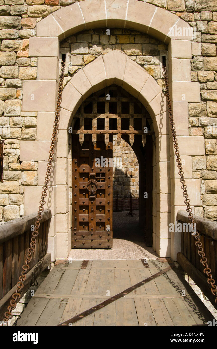 Castle drawbridge door of Castello Di Amorosa, Napa Valley, California ...