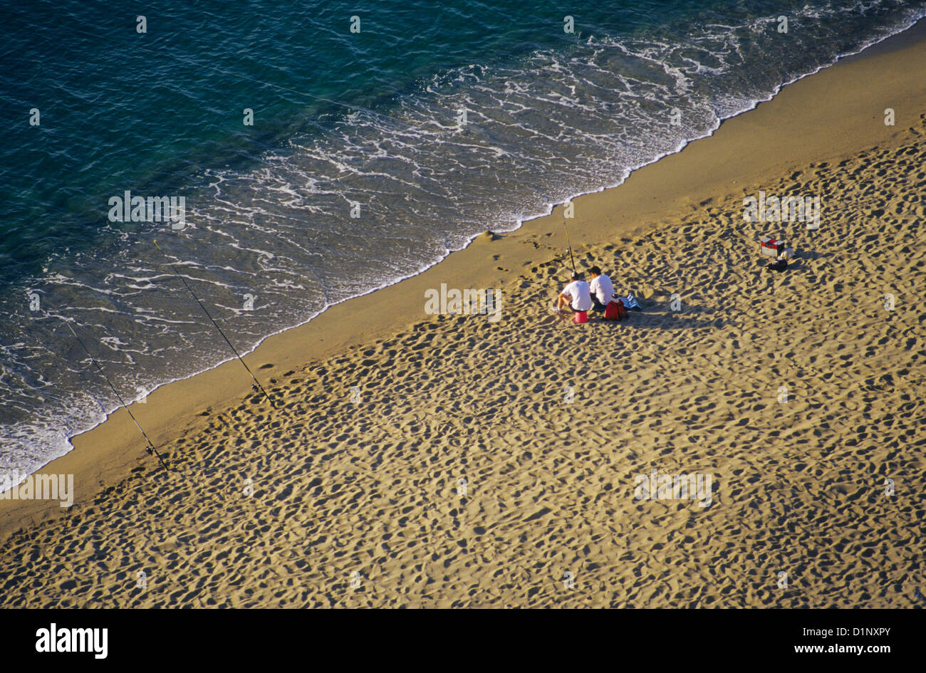 Beach shore, Leucate plage, Radieuse coast, Aude, Languedoc-Roussillon ...