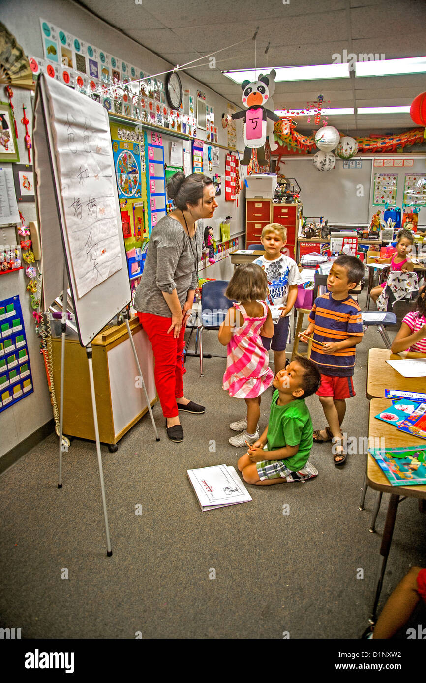 First-grade students learn Mandarin Chinese in a Laguna Niguel, CA ...