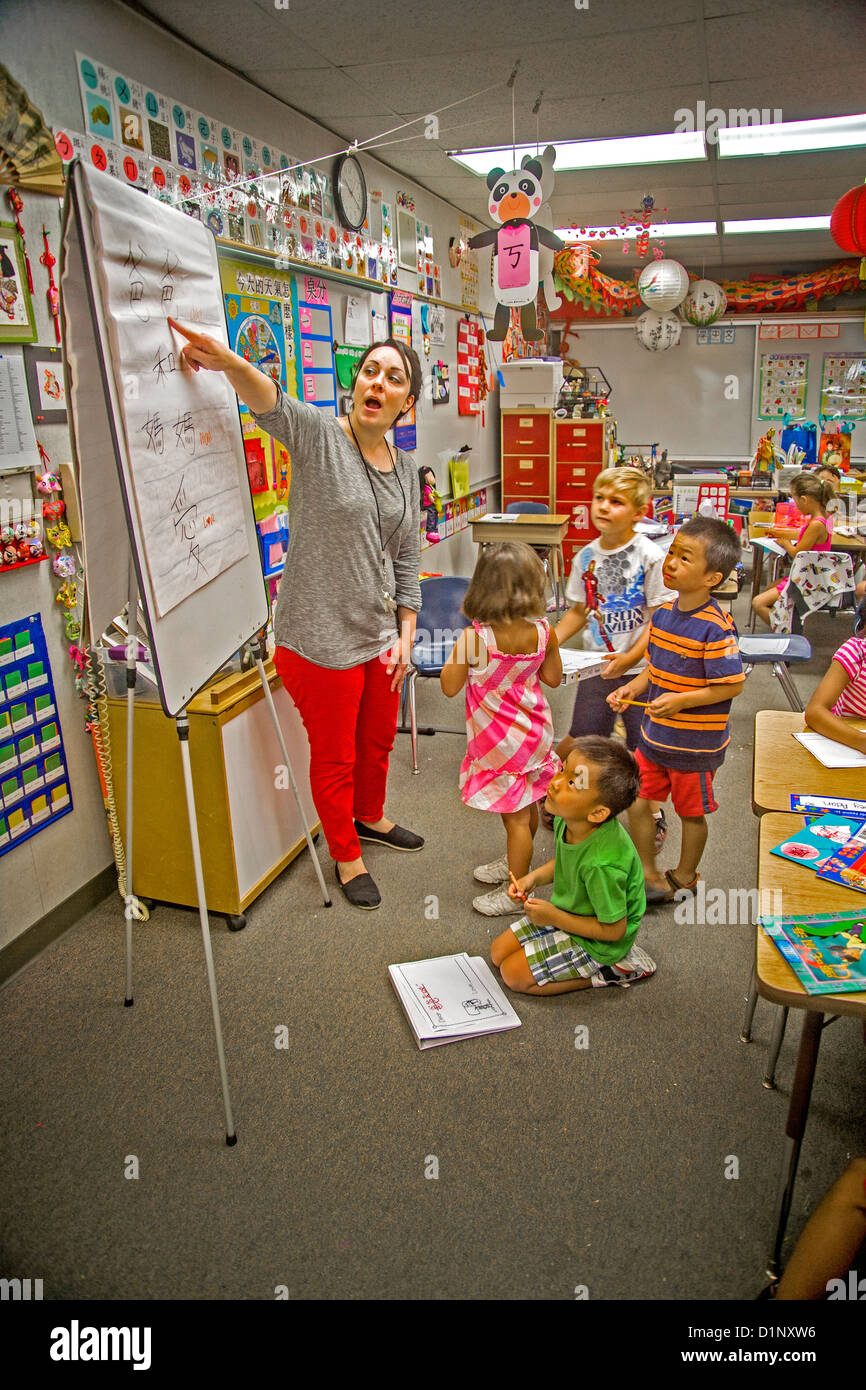First-grade students learn Mandarin Chinese in a Laguna Niguel, CA ...