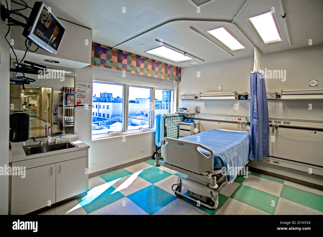 An empty room stands ready for a patient at a hospital in Orange, CA ...