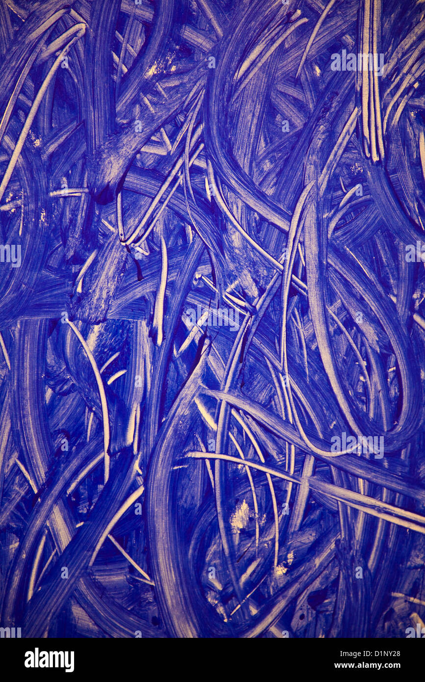 Abstract blue smears of an art exhibit Stock Photo - Alamy