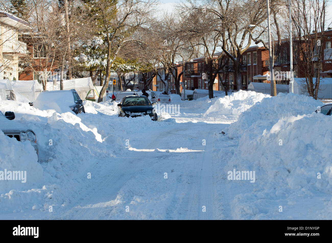 Snow storm aftermath, Montreal, Quebec, Canada Stock Photo - Alamy