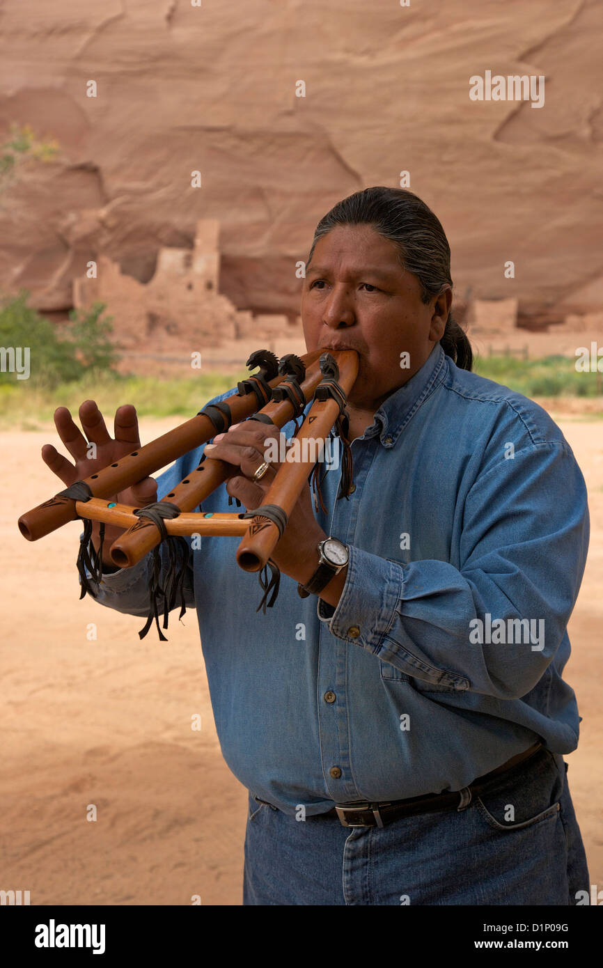 Travis Terry playing flute in his native Canyon de Chelly National ...