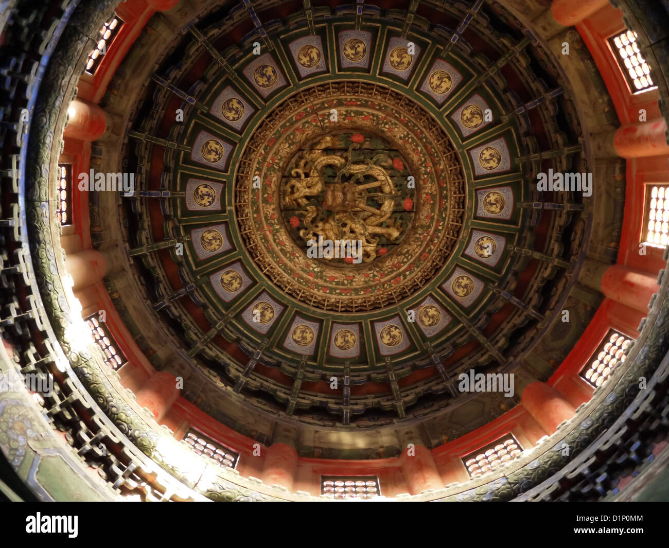 ceiling temple imperial garden forbidden city Stock Photo - Alamy