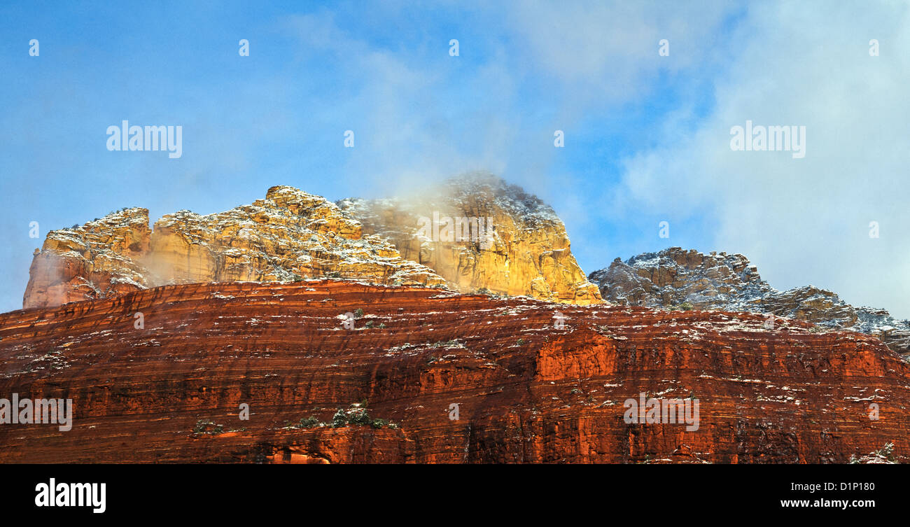 Ship Rock Butte upper part and Steamboat rock below in the Red Rock ...