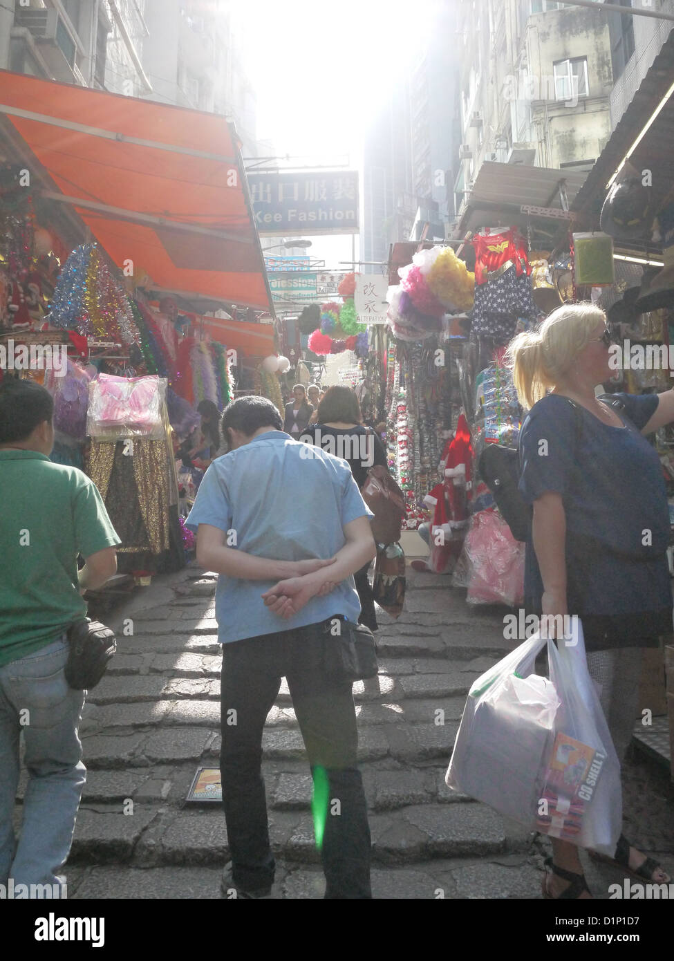 Pottinger Street "Stone Slabs Street" Hong Kong Stock Photo - Alamy