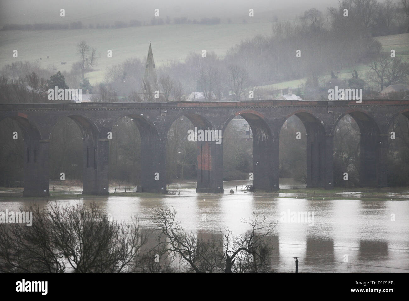 THE FLOODING AT HARRINGWORTH VIADUCT,NORTHANTS Stock Photo - Alamy