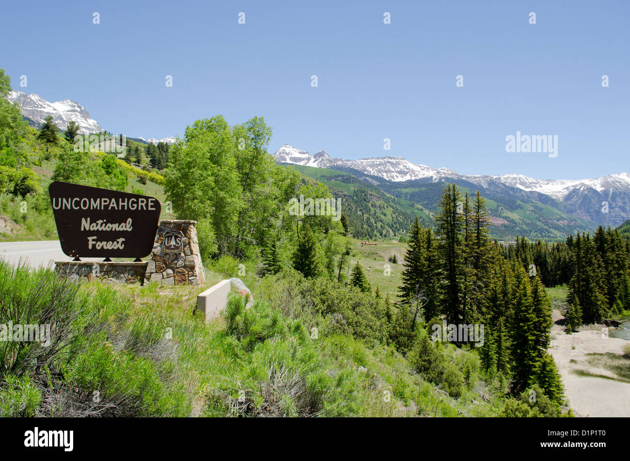 The Million Dollar highway between Silverton and Ouray Colorado in the ...